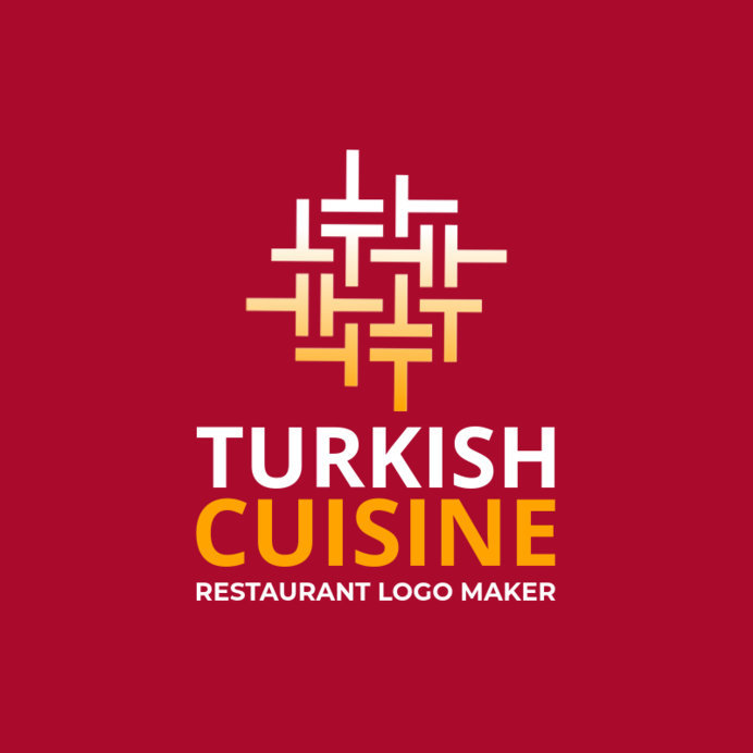 Placeit - Turkish Restaurant Logo Maker with a Patterned Letter Graphic