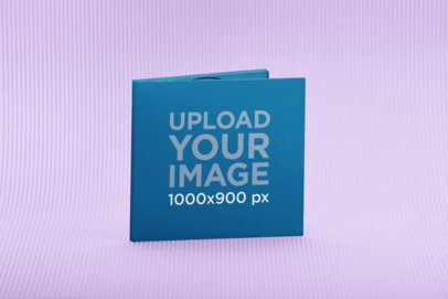Placeit - Digipak Mockup Featuring a Plain Color Background