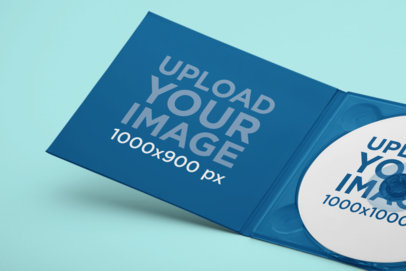 Placeit - Minimalistic Mockup of a Standing Digipack