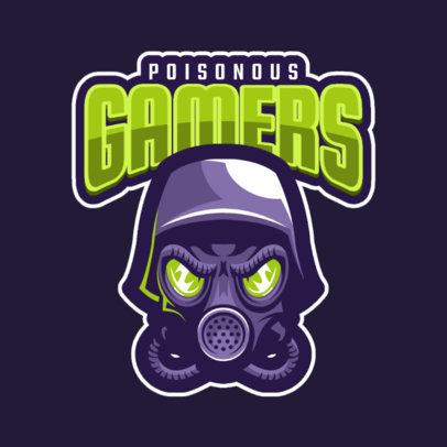 Placeit - Logo Maker for Gamers Featuring a Character with a Chemical Mask