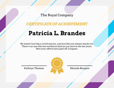 Placeit - Completion Certificate Template featuring Colorful Bubbles