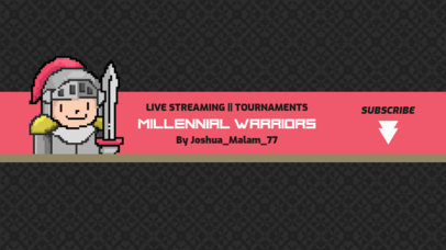 Placeit - Pixel Art YouTube Banner Generator for Gaming Channels