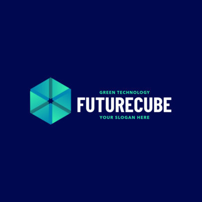 Placeit - Tech Company Logo Maker Featuring an Abstract Cube Graphic