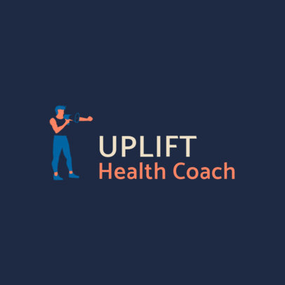 Placeit - Fitness Coach Logo Maker Featuring a Minimal Style