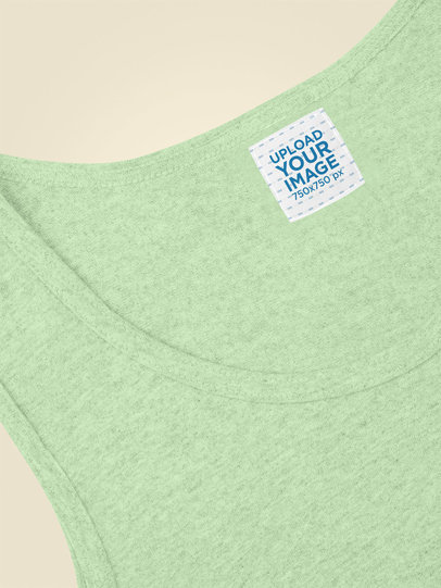 Placeit - Mockup of an Inside Clothing Label on a T-Shirt
