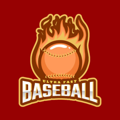 Placeit - Sports Logo Maker Featuring an Aggressive Baseball Ball Graphic