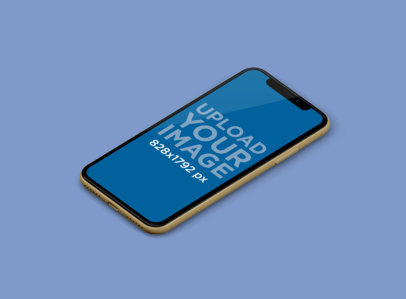 Placeit - Minimal iPhone 11 Mockup Featuring a Customizable Background