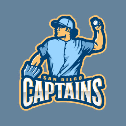 Placeit - Baseball Team Logo Generator with a Pitcher Clipart