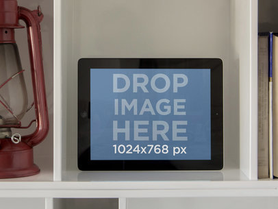 Placeit - Mockup of an iPad Mini on a Coffee Table