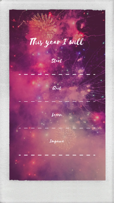 Placeit - Instagram Story Template with New Year's Resolutions