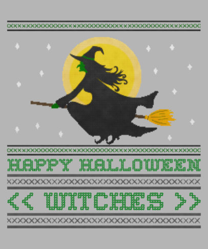 Placeit - Ugly Sweater Template Featuring Halloween Graphics