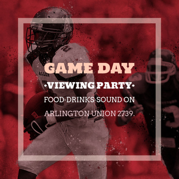 Placeit - Social Media Post Design Template for a Game Day Viewing Party