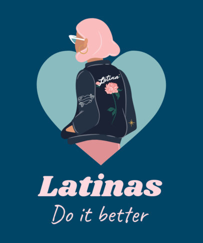 Placeit - T-Shirt Design Creator with Latina-Allusive Illustrations
