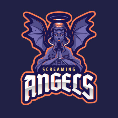 Placeit - Gaming Logo Generator with an Angel Graphic