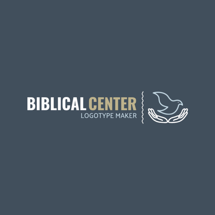 Placeit - Church Logo Maker for a Biblical Center with Institutional Style