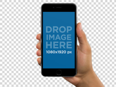 Placeit - Mockup of an iPhone 7 Plus Being Held by a Man