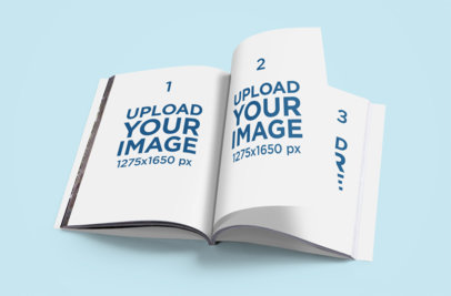 Placeit - Magazine Mockup Featuring a Man Going Through a Magazine