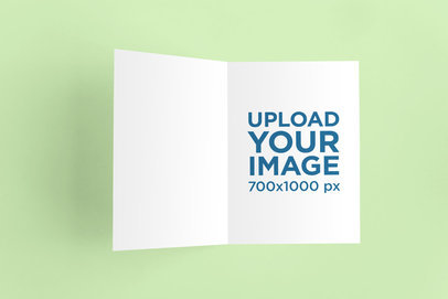 Placeit - Mockup of a Greeting Card Placed on a Center Table