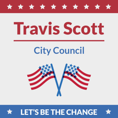 Placeit - Instagram Post Template for a Political Campaign with an ...