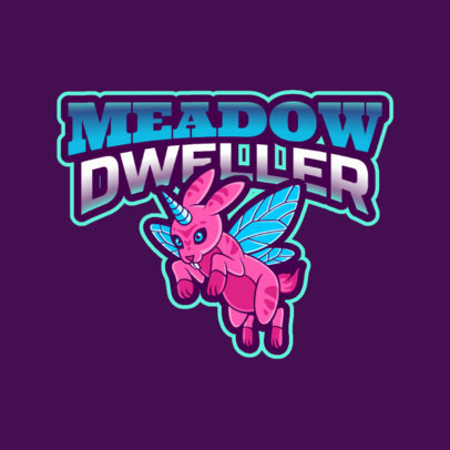 Placeit - Cartoonish Logo Template Featuring a Unicorn