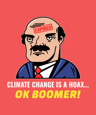 Placeit - T-Shirt Design Creator with a Baby Boomer Graphic