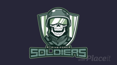 Placeit - Animated eSports Logo Design Template with Soldier Graphics