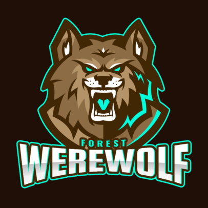 Placeit - Gaming Logo Maker with a Strong Werewolf Illustration