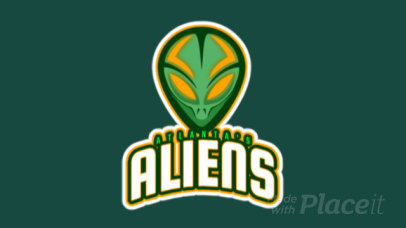 Placeit - Animated Team Logo Generator Featuring an Alien