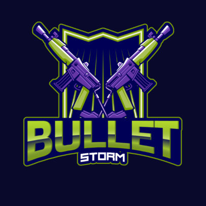 Placeit - Gaming Logo Generator Featuring Assault Rifle Graphics