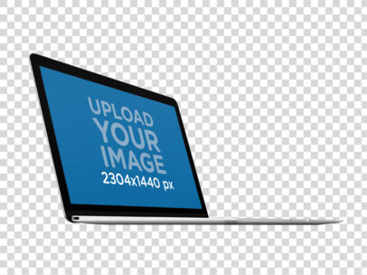 Placeit - Top Shot MacBook Mockup Over a Transparent Background