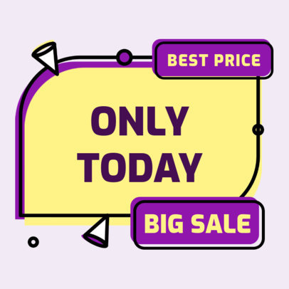 Placeit - Sticker Design Template for a Flash Sale