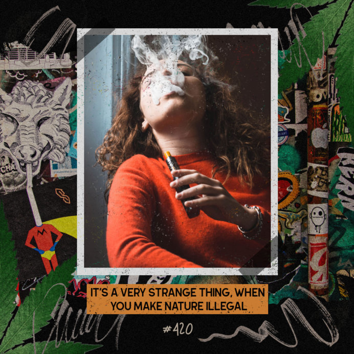 Placeit - Instagram Post Maker for 420 Day Featuring Weed-Related Quotes