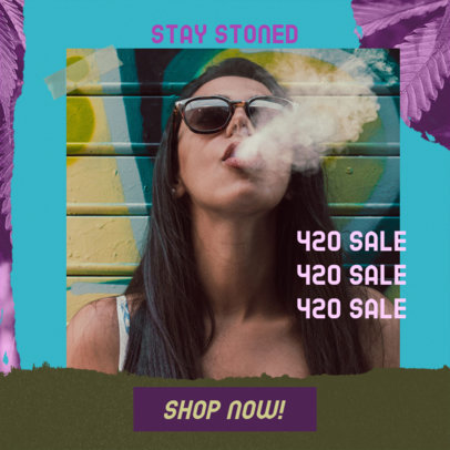 Placeit - Colorful 420-Themed Ad Banner Design Template