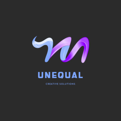 Placeit - Logo Maker Featuring a Letter in an Abstract Line Pattern