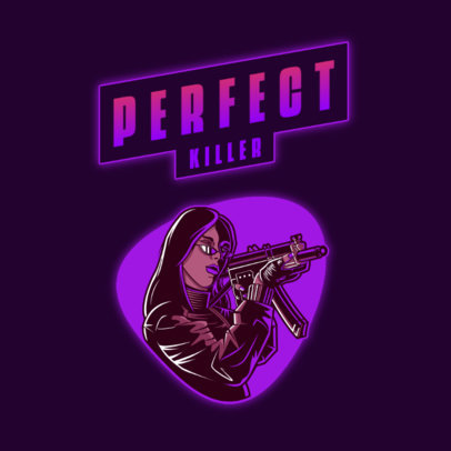 Placeit - Logo Maker for Shooting Games Featuring a Sniper Clipart