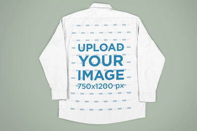 Placeit - Back View Mockup Featuring a Woman Wearing a Button-Up Shirt ...