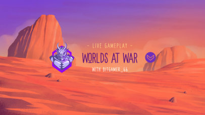 Placeit - YouTube Banner Template with Fantasy Gaming Landscapes
