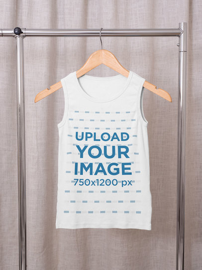 Placeit - Mockup of a Hanged Tank Top Inside a Home