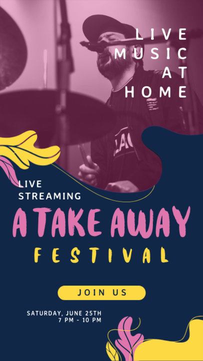 Placeit - Instagram Story Maker for an Indoor Concert Featuring a ...