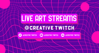 Placeit - Abstract Twitch Banner Maker Featuring Psychedelic Backgrounds