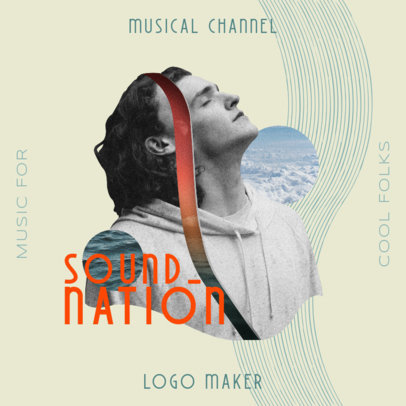 Placeit - Logo Creator for a Music Channel Featuring Gradient ...