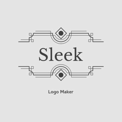Placeit - Art Deco-Style Logo Maker Featuring a Geometric Frame Clipart