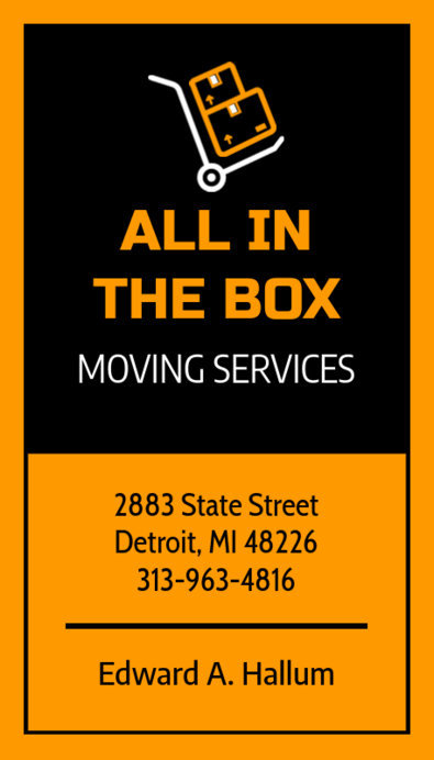 Placeit - Removalist Business Card Template