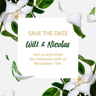 Placeit - Instagram Post Template for a Wedding Announcement