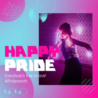 Placeit - Instagram Post Template for Pride Month Featuring a Starred ...