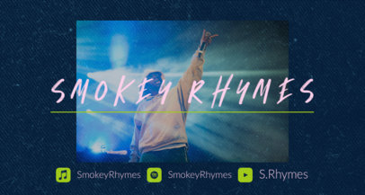 Placeit - Twitch Banner Creator for a Rapper Featuring a Dark Background