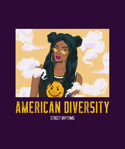 Placeit - T-Shirt Design Template with a Skateboard Illustration