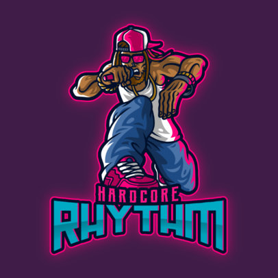 Placeit - Logo Creator for Rappers Featuring a Trippy Illustration