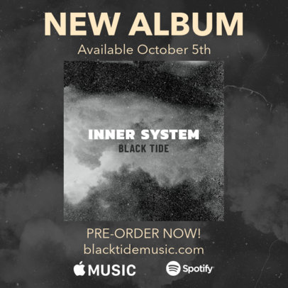 Placeit - Simple Instagram Post Design Template for a Music Release ...