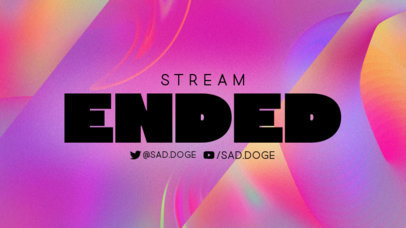 Placeit - Twitch Stream Ended Overlay Maker Featuring a War Tank Graphic